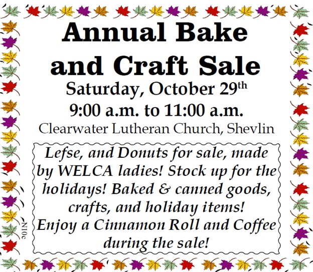 Clearwater Lutheran WELCA Bake Sale